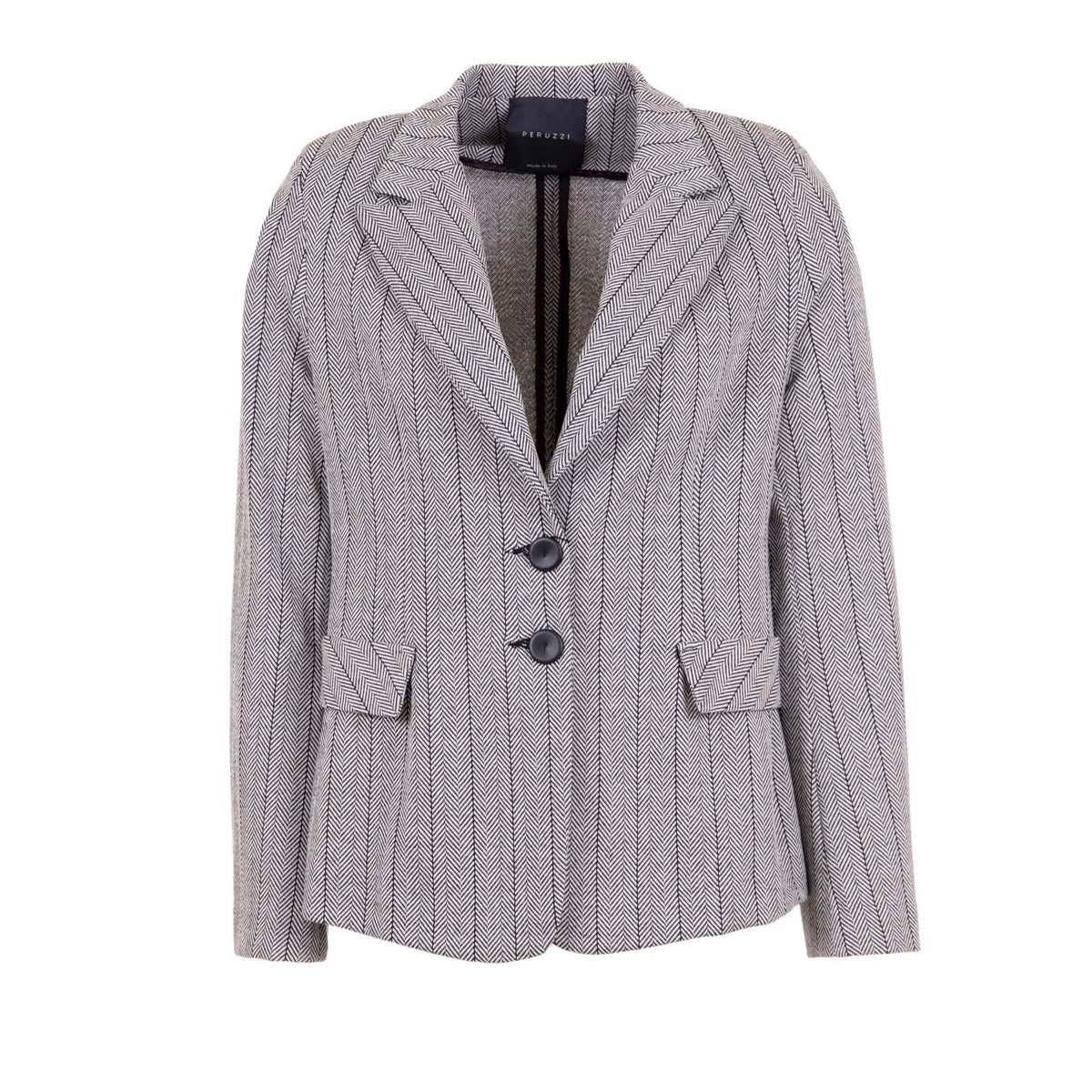 PERUZZI Herringbone Jacket W24111 – Solitaire Fashions Darwen
